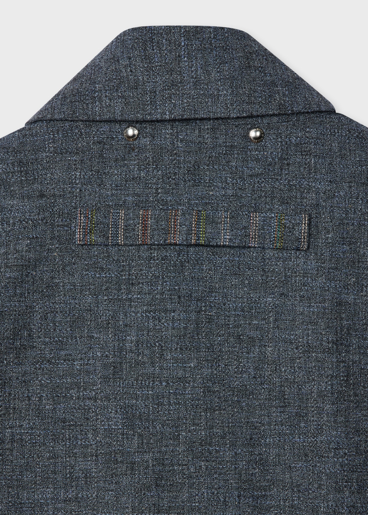 Men's Slate Blue Cotton-Linen Melange Jacket