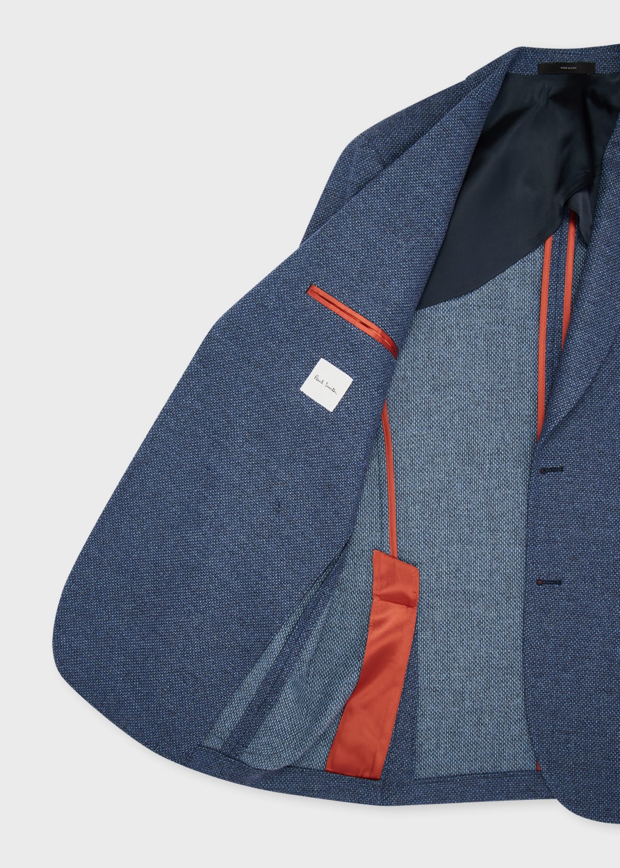 Men's Blue Wool-Cashmere Buggy-Lined Blazer