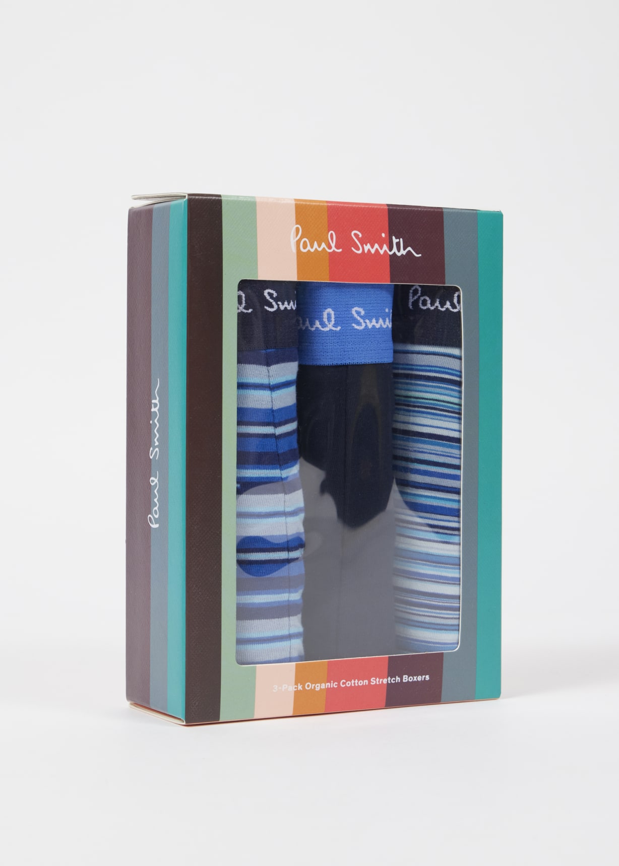 Men's Blue 'Signature Stripe' Three Pack Boxer Briefs