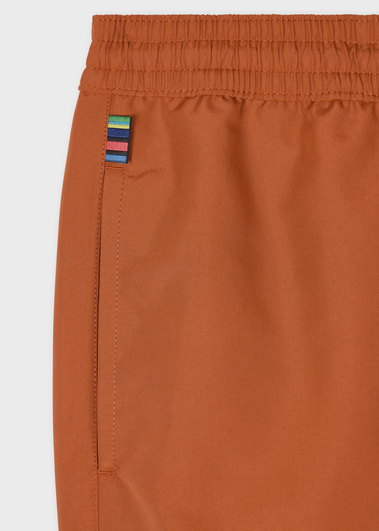 Men's Rust Orange Zebra Logo Swim Shorts