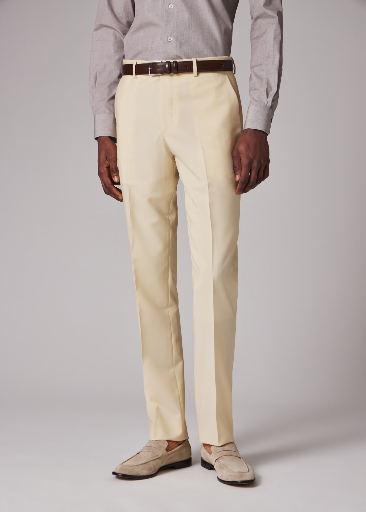 Men's Butter Yellow Wool-Mohair Suit