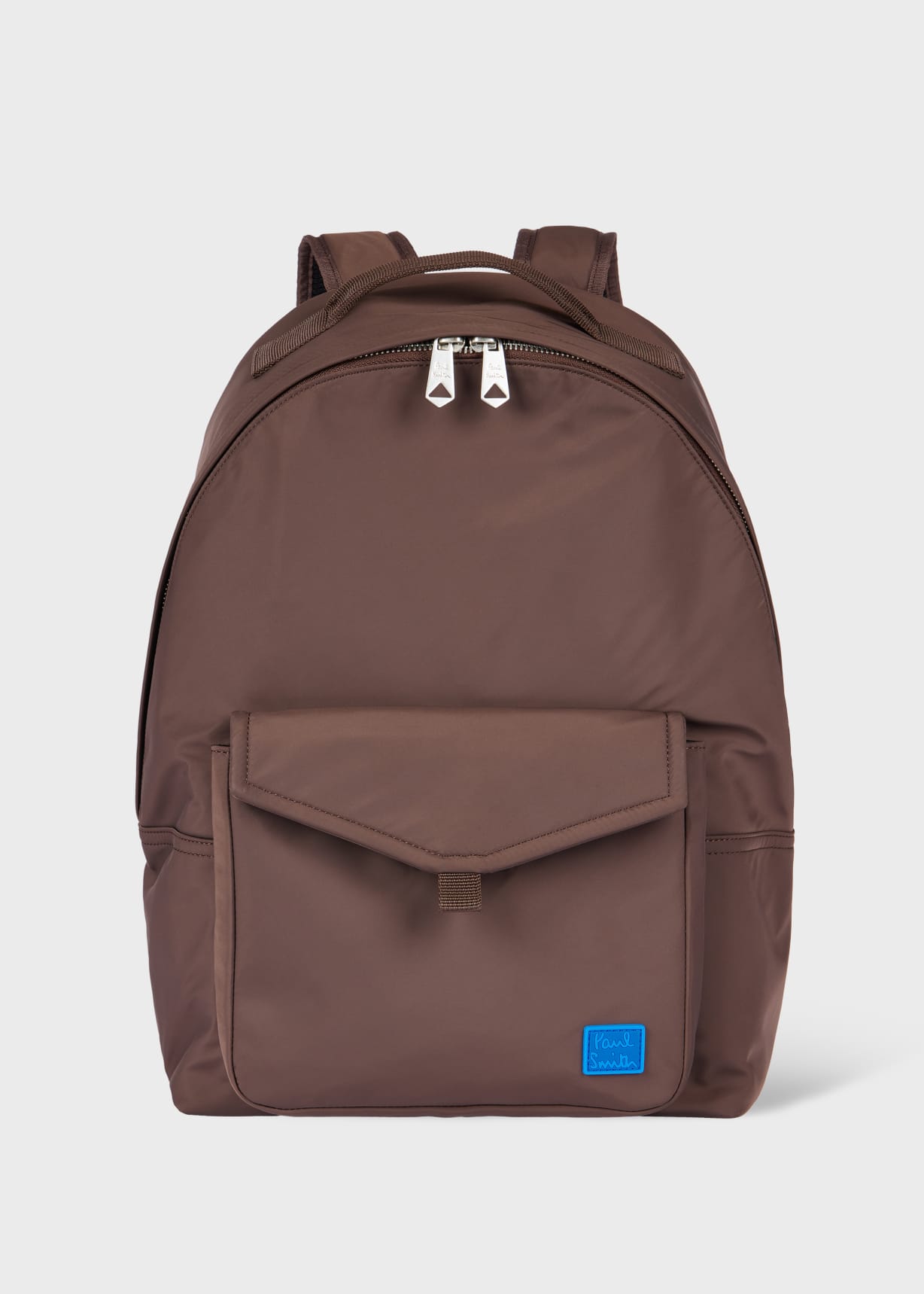Men's Brown Recycled Polyester Zip-Top Backpack