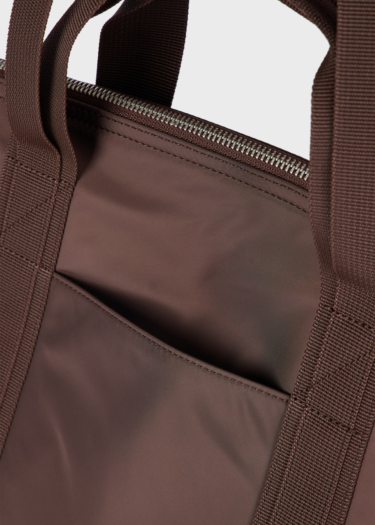 Men's Brown Recycled Polyester Tote Bag