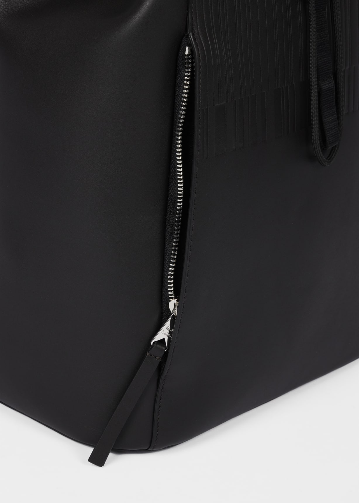 Dark Brown Leather 'Shadow Stripe' Backpack