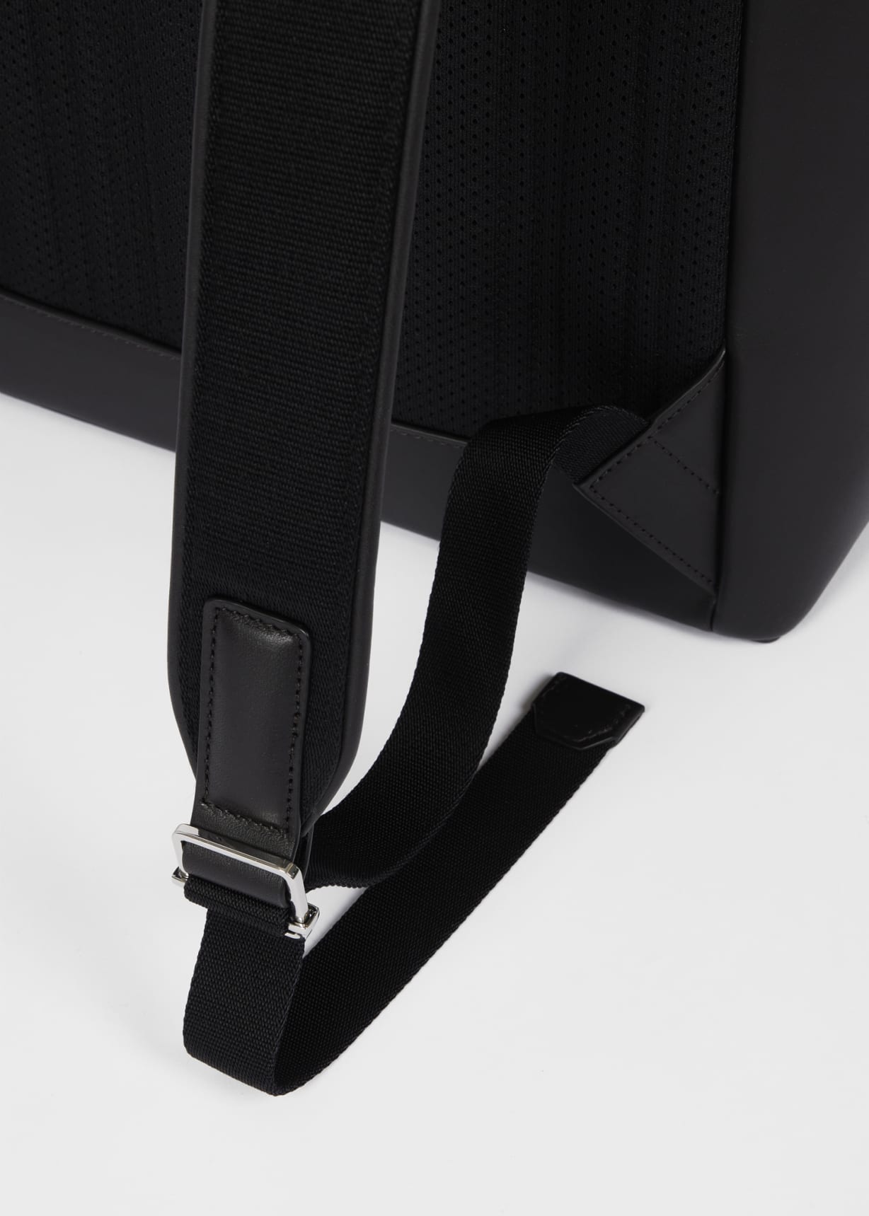 Dark Brown Leather 'Shadow Stripe' Backpack