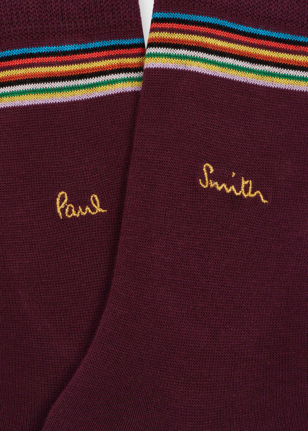 Women's Burgundy 'Signature Stripe' Tip Socks