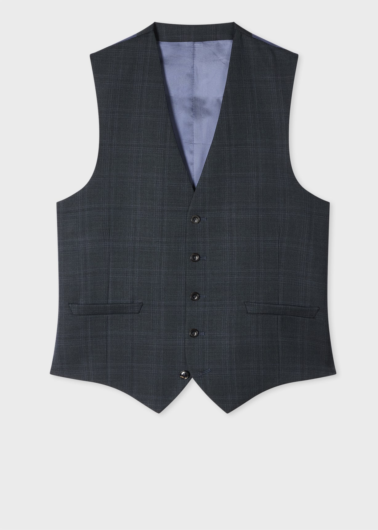 Men's Tailored Fit Green Superfine Merino Wool Check Three-Piece Suit