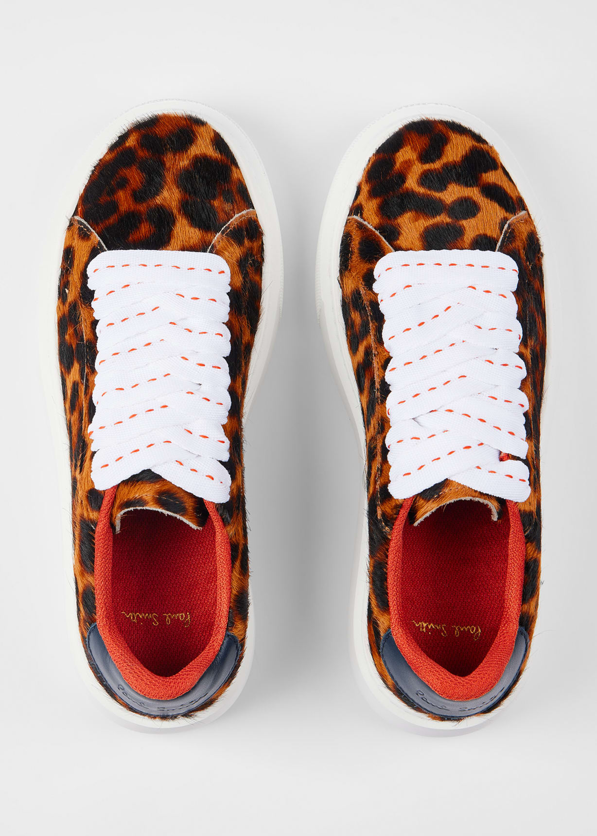 Women's Leather Leopard 'Guppy' Platform Trainers