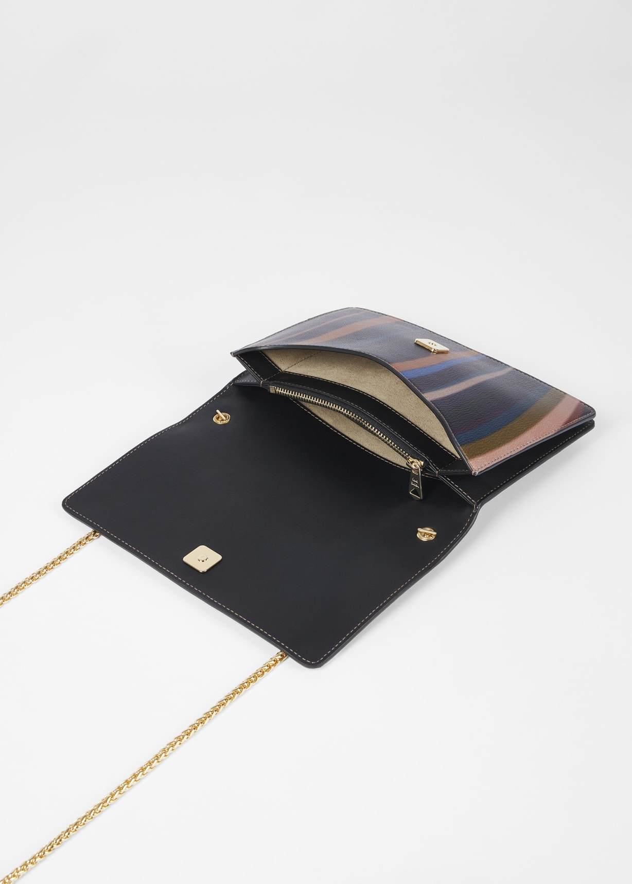 Women's 'Midnight Swirl' Leather Pouch Bag