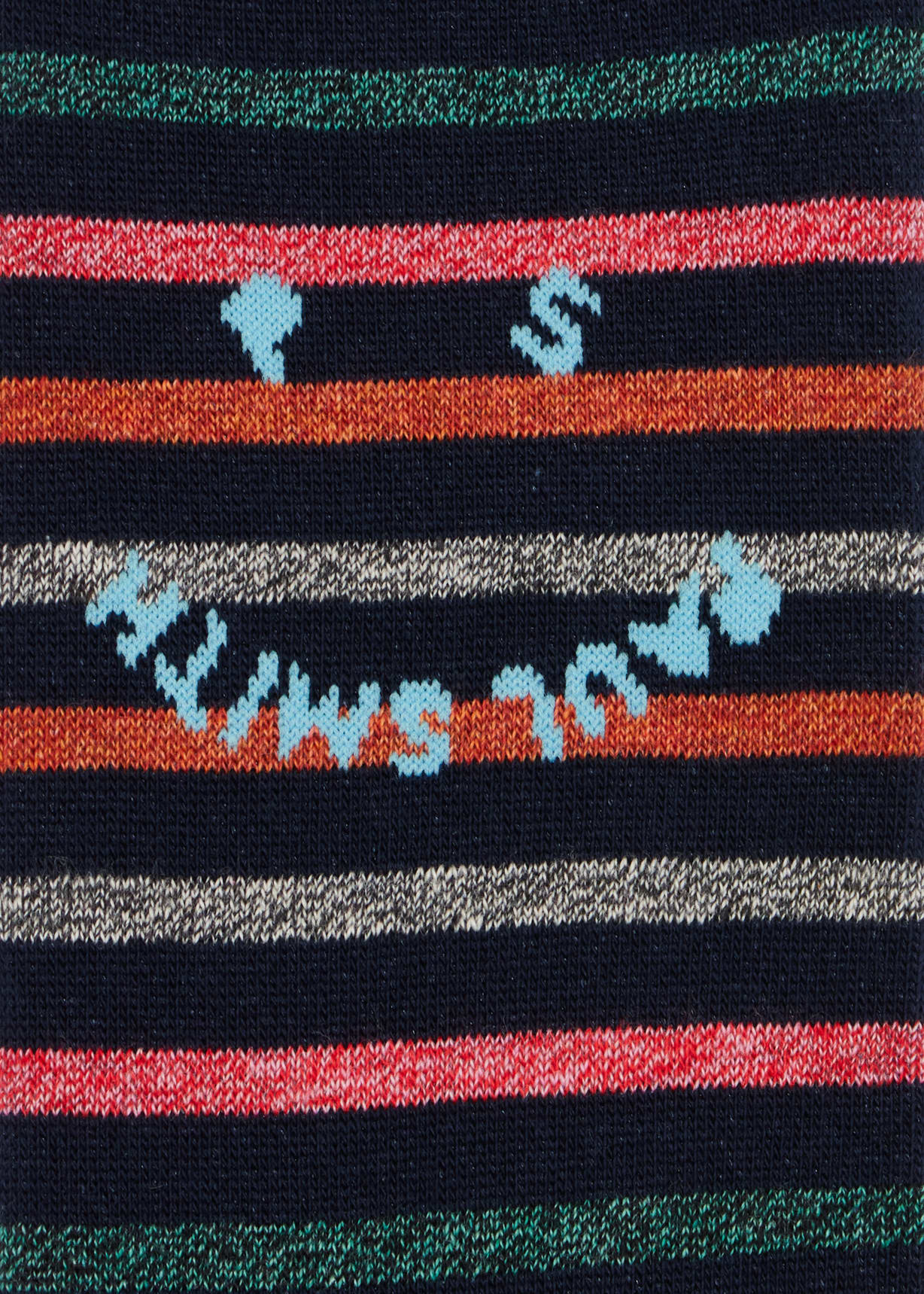 Navy Blue 'Happy' Stripe Socks
