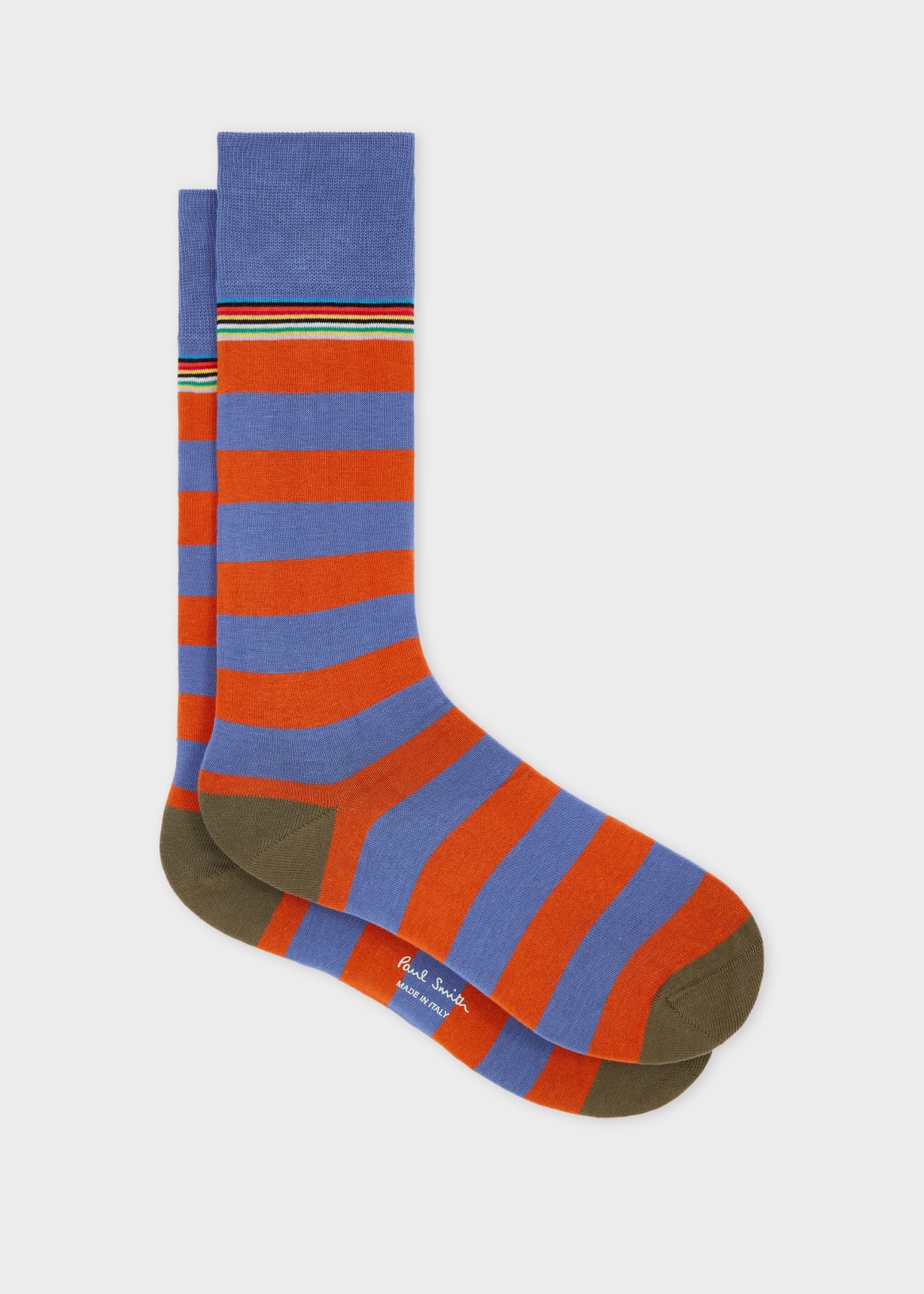 Orange Block 'Signature Stripe' Socks
