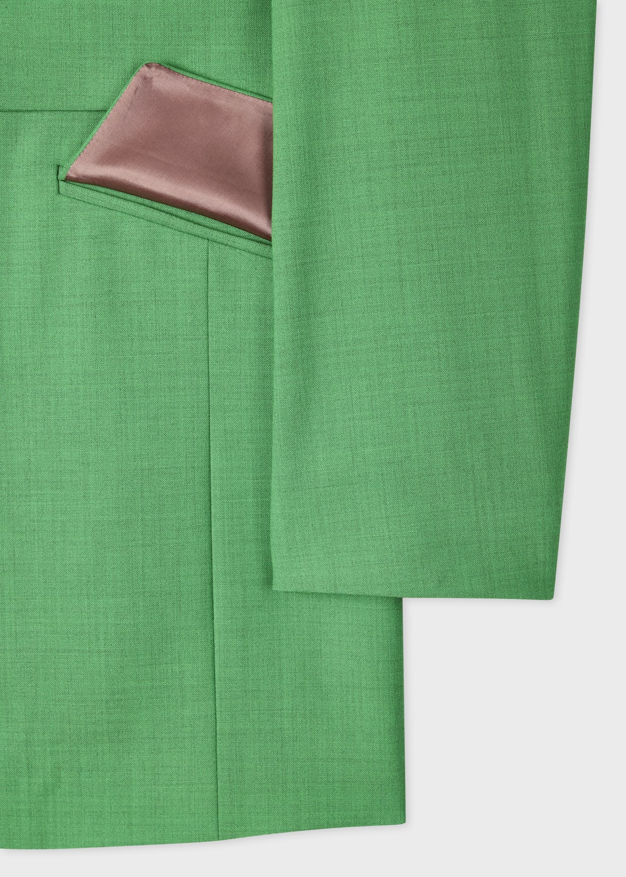 Women's Green Wool-Blend Tie Waist Jacket