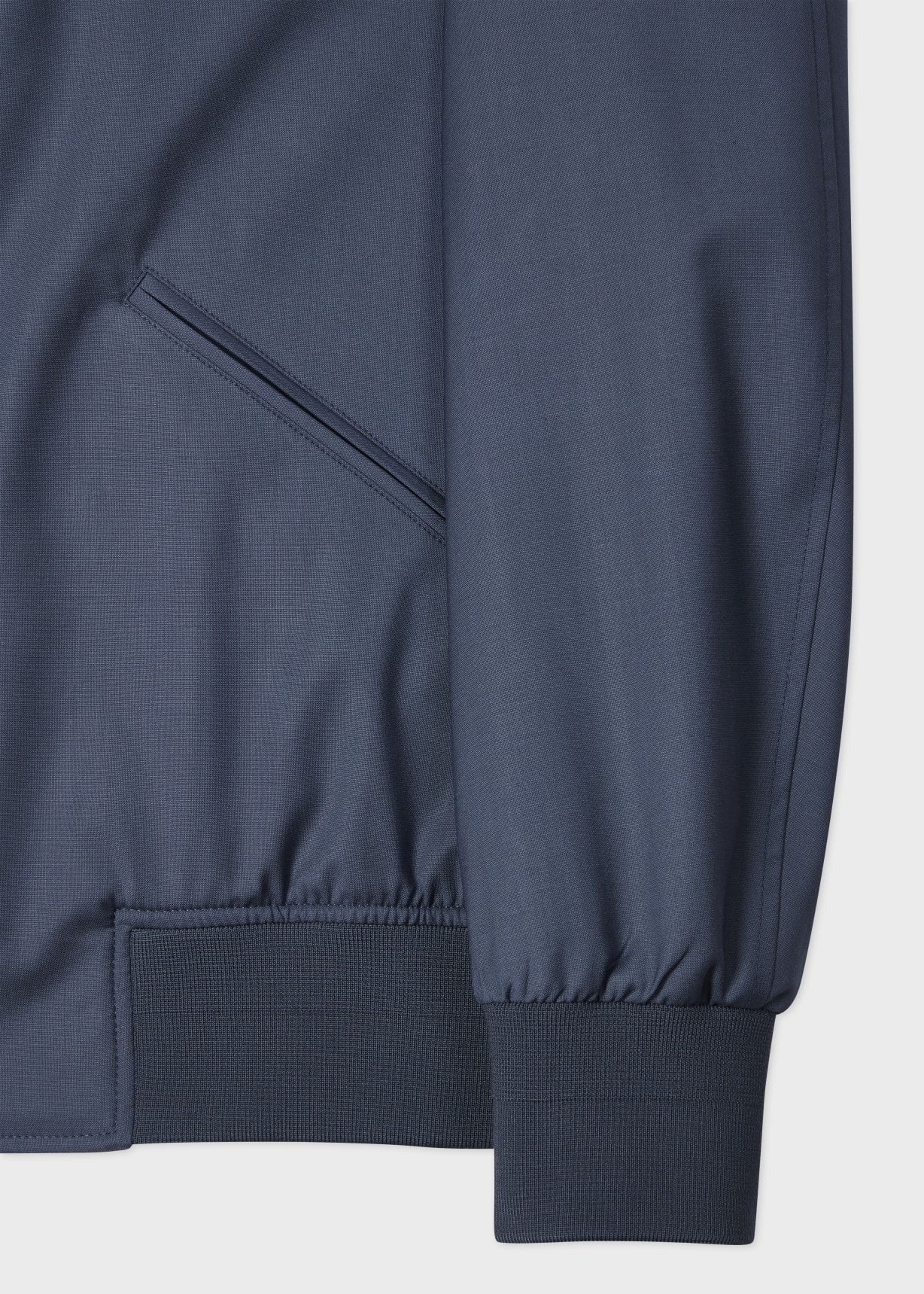 Men's Blue 'Storm System' Wool Bomber Jacket