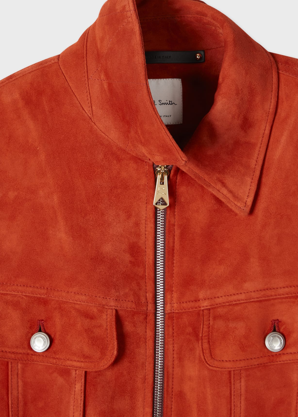 Men's Burnt Orange Suede Trucker Jacket