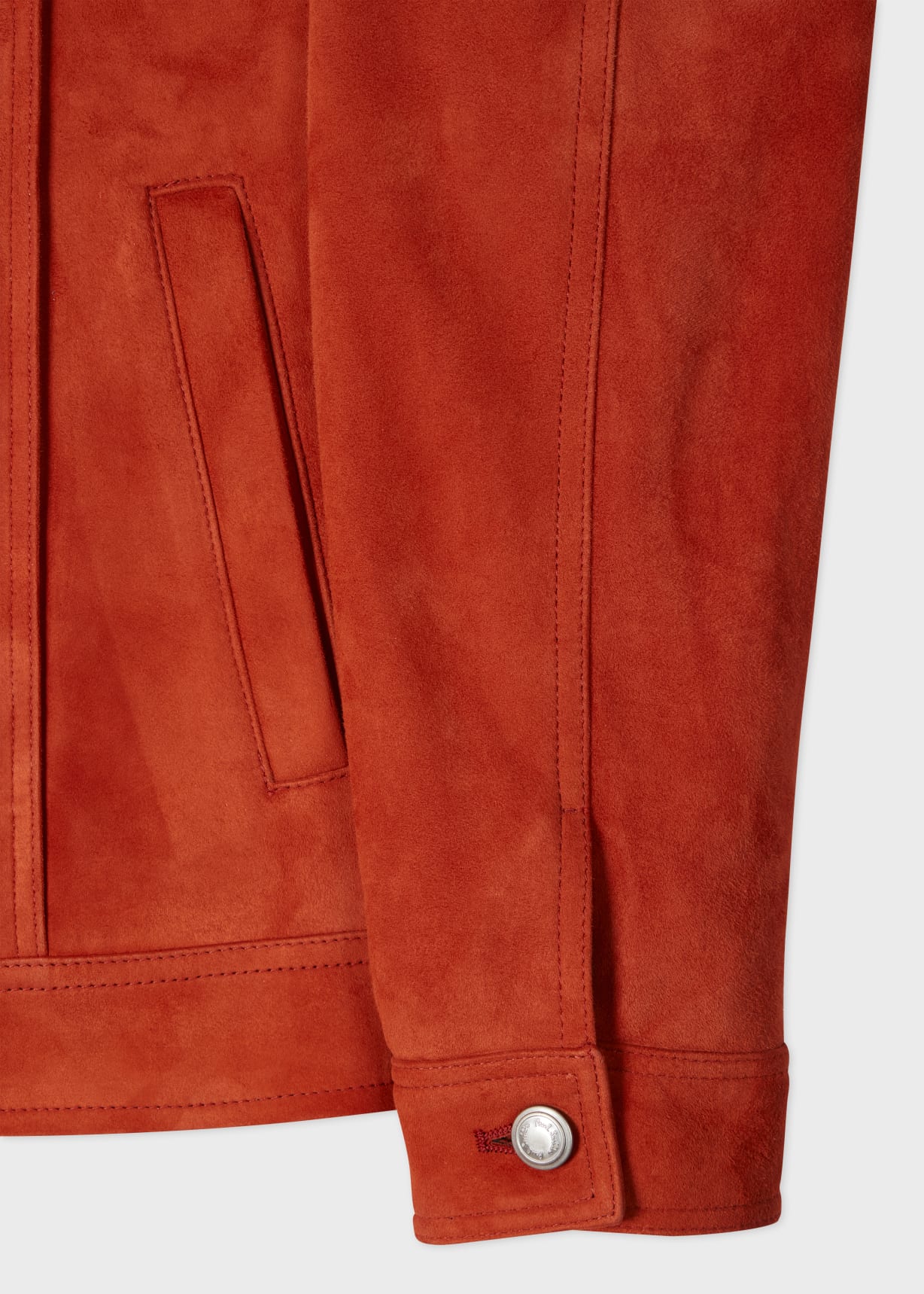 Men's Burnt Orange Suede Trucker Jacket