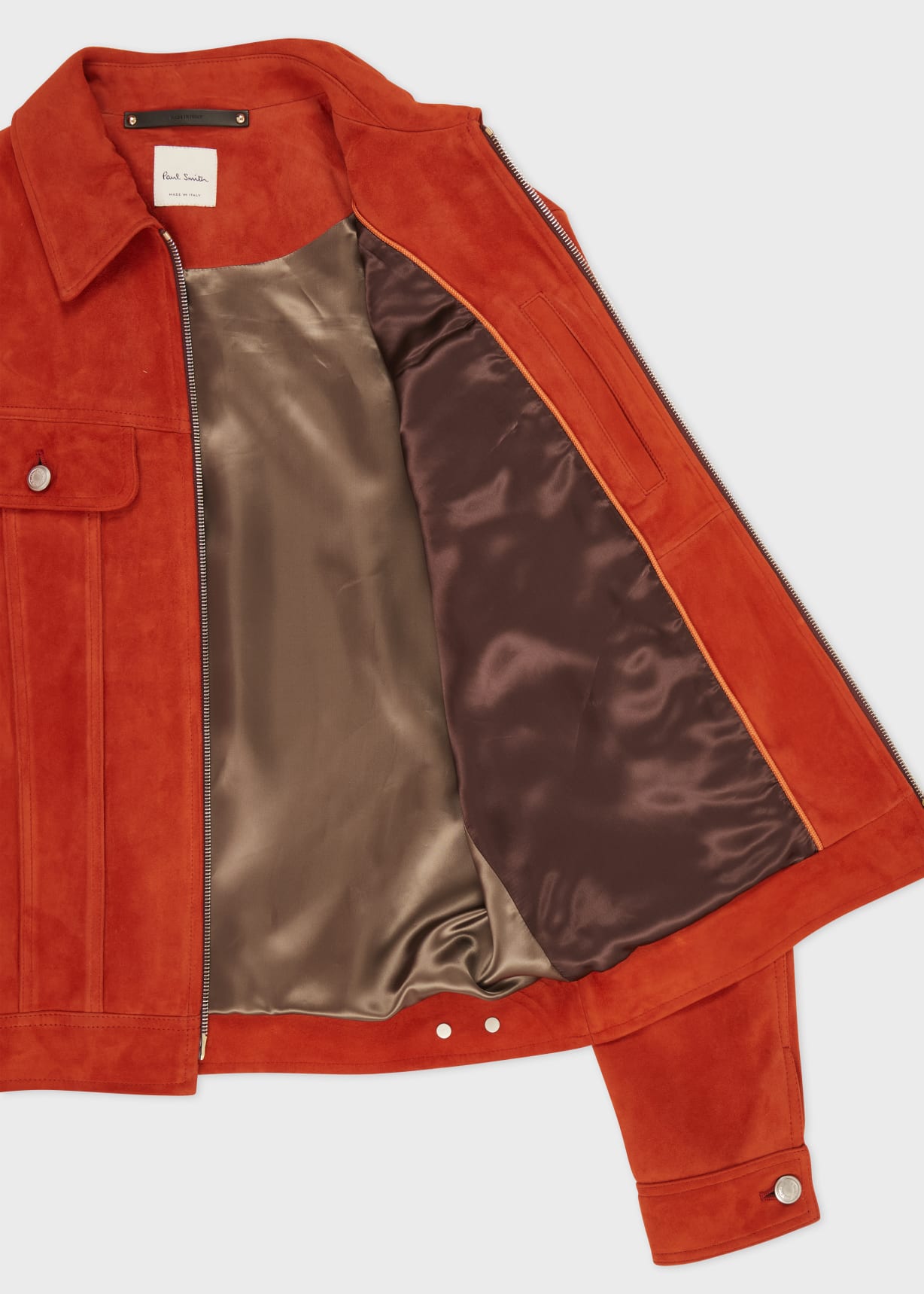 Men's Burnt Orange Suede Trucker Jacket