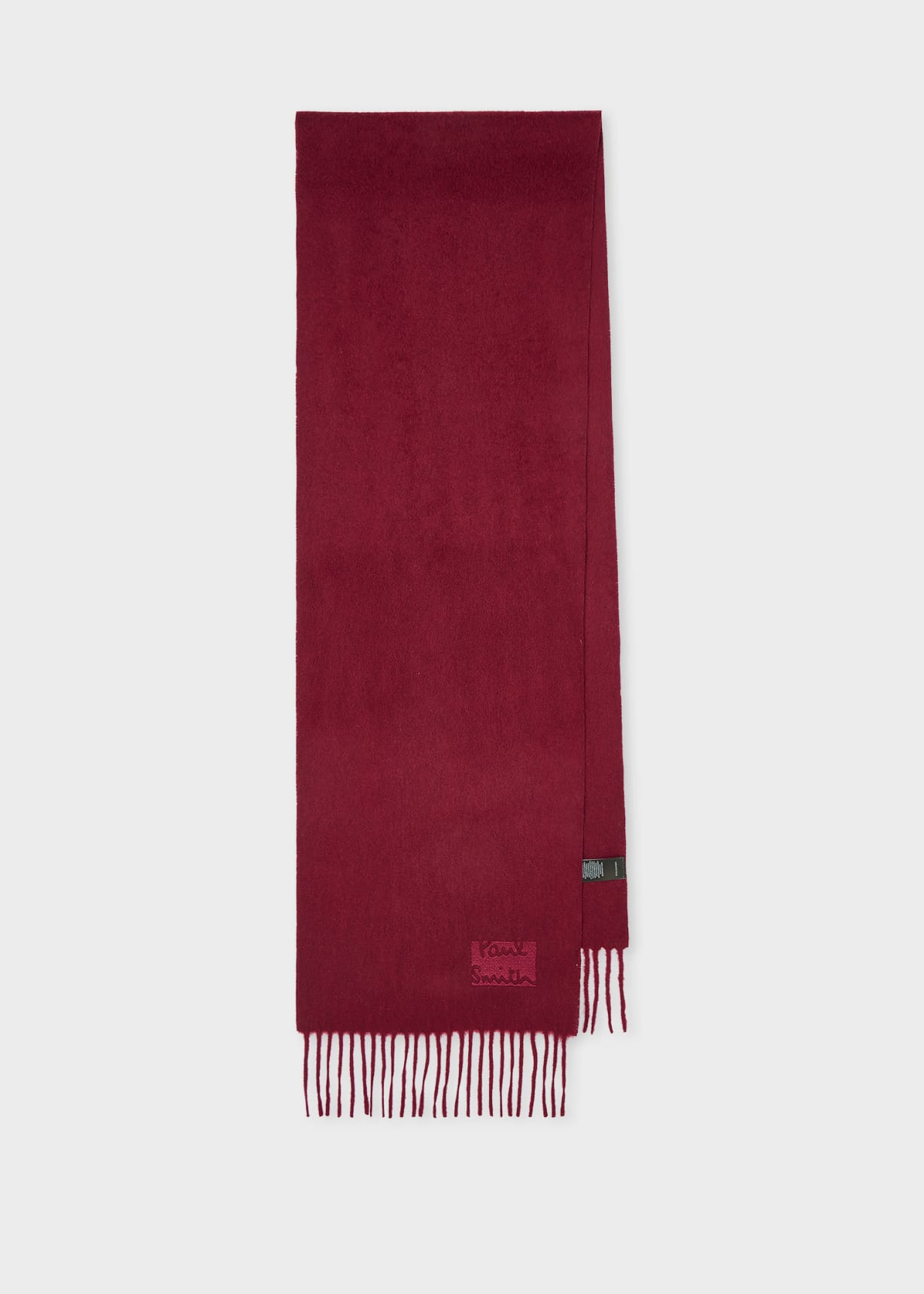 Red Cashmere Logo Scarf