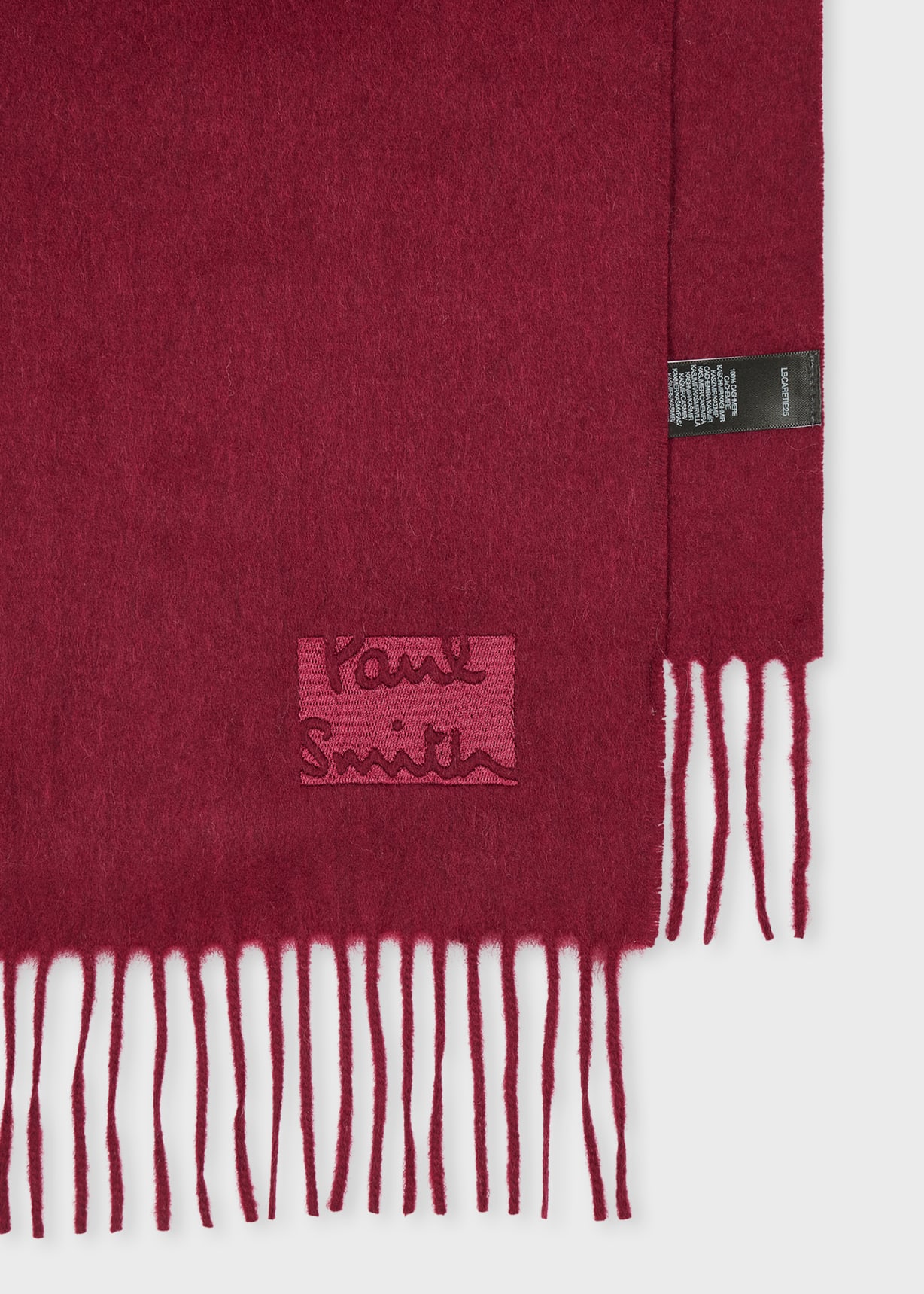 Red Cashmere Logo Scarf