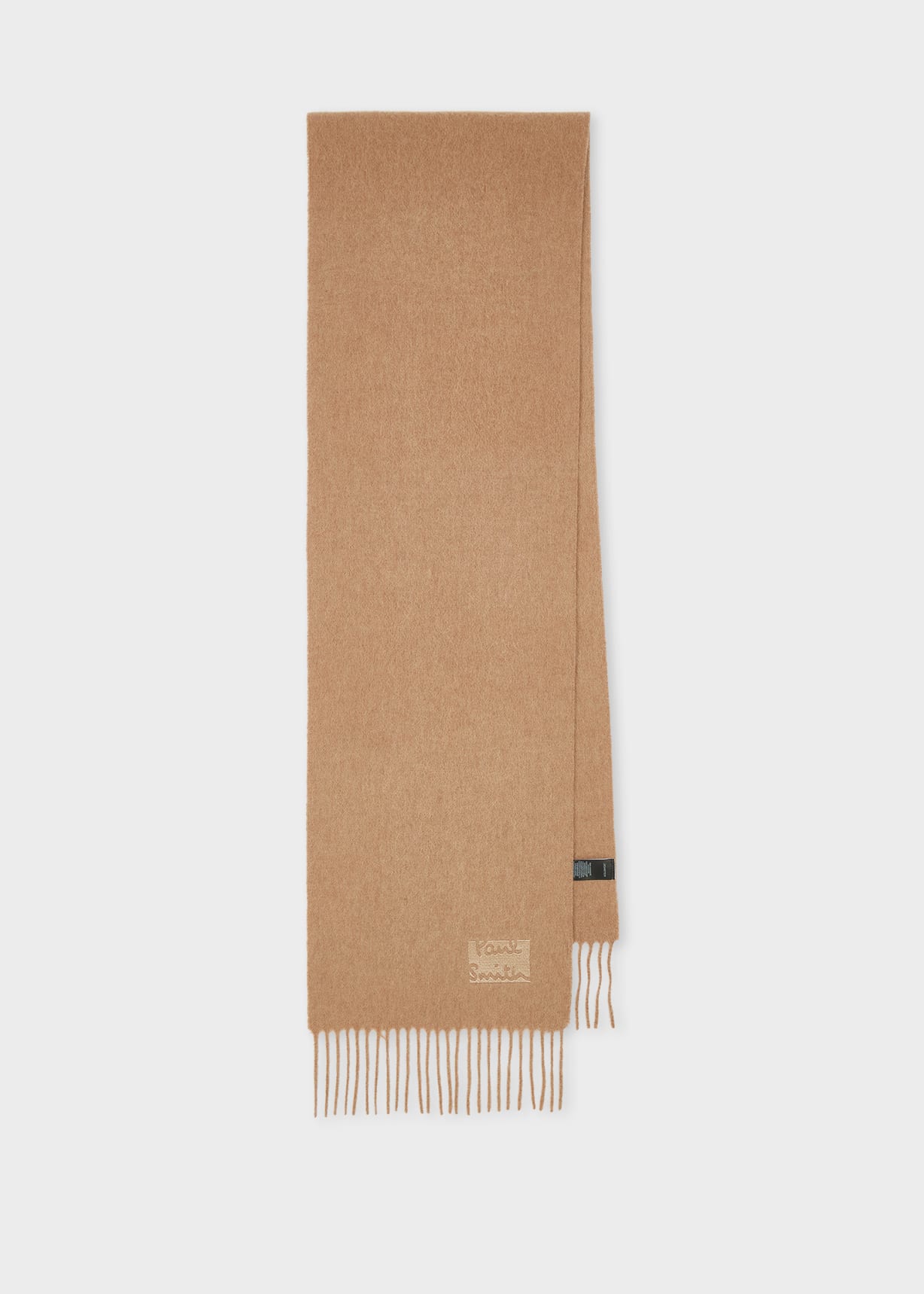 Tan Cashmere Logo Scarf