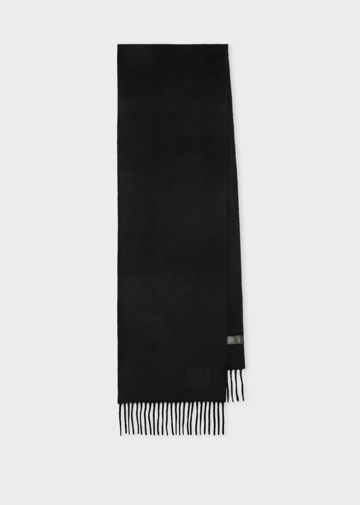 Black Cashmere Logo Scarf