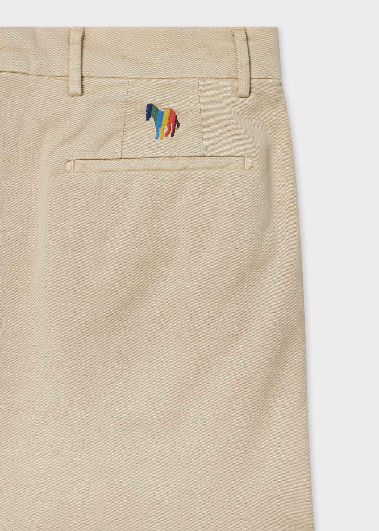 Men's Mid-Fit Tan Garment-Dyed 'Broad Stripe Zebra' Chinos