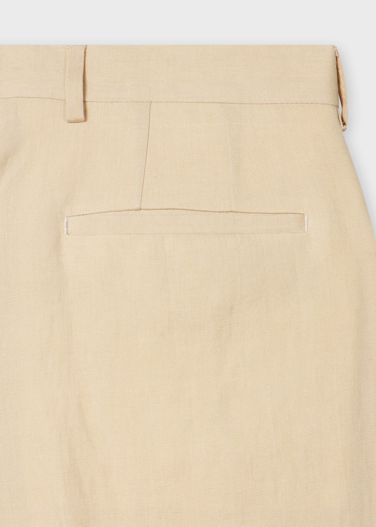Men's Tapered-Fit Light Tan Linen Trousers