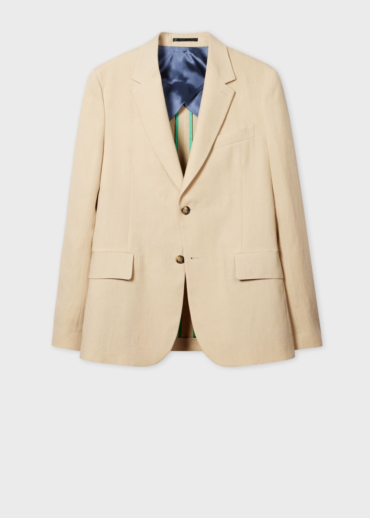 Men's Light Tan Linen Buggy-Lined Blazer