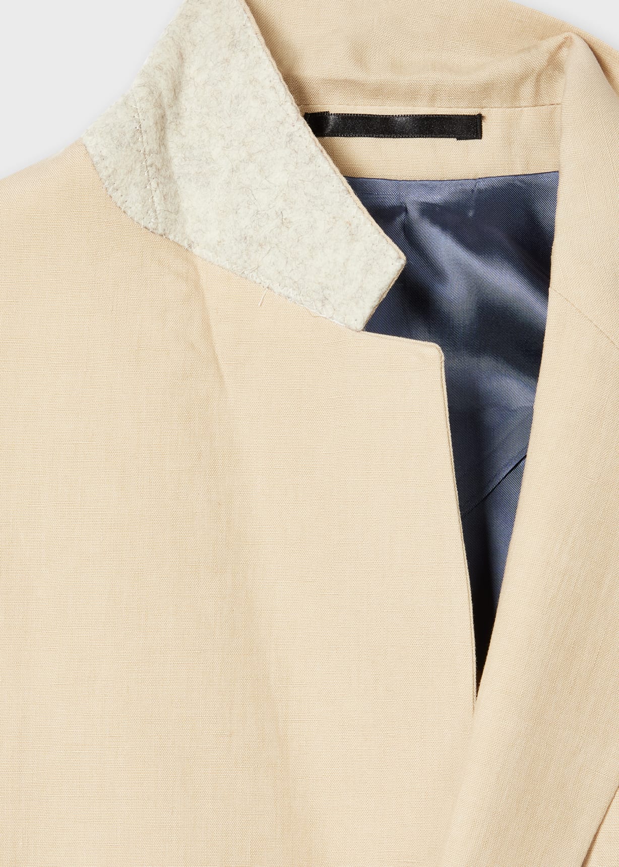 Men's Light Tan Linen Buggy-Lined Blazer