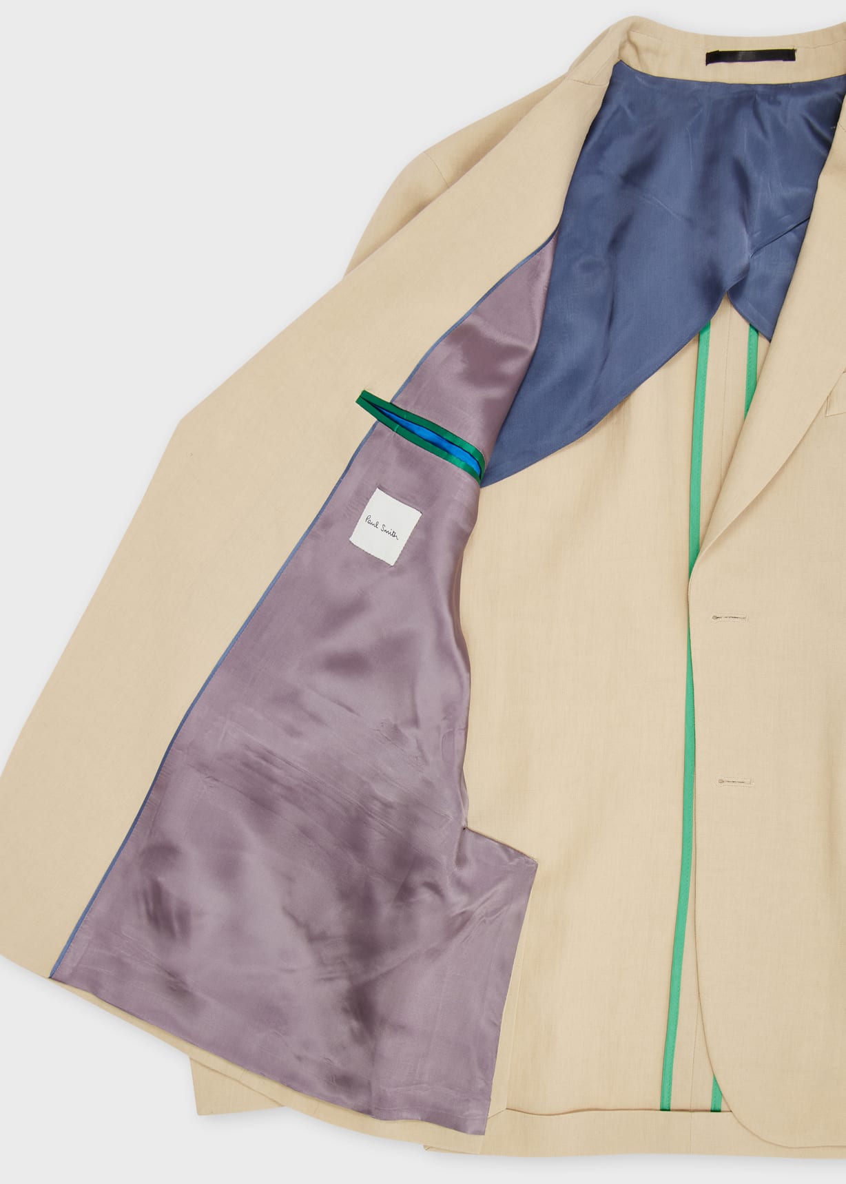 Men's Light Tan Linen Buggy-Lined Blazer