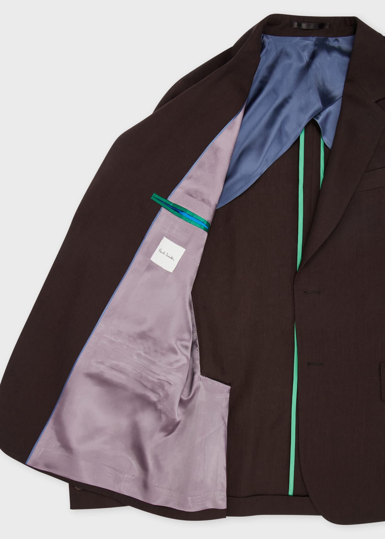 Men's Dark Brown Linen Buggy-Lined Blazer