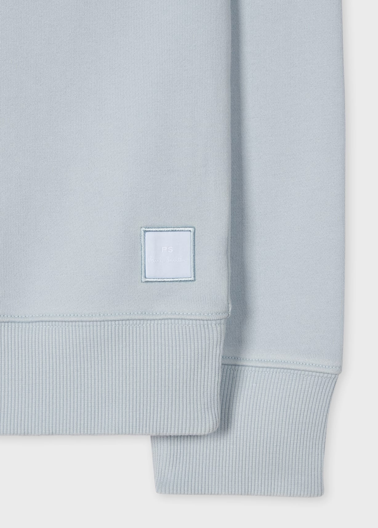 Men's Light Blue Organic Cotton Zip-Neck Sweatshirt