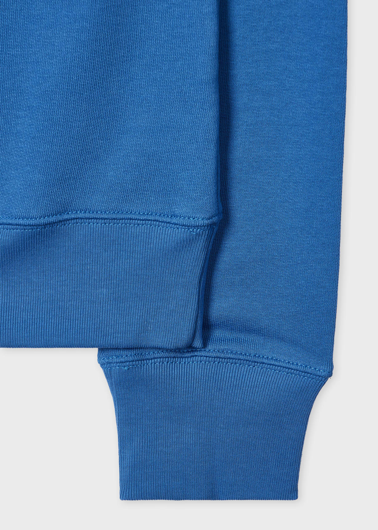 Men's Ocean Blue Zebra Logo Zip-Neck Sweatshirt