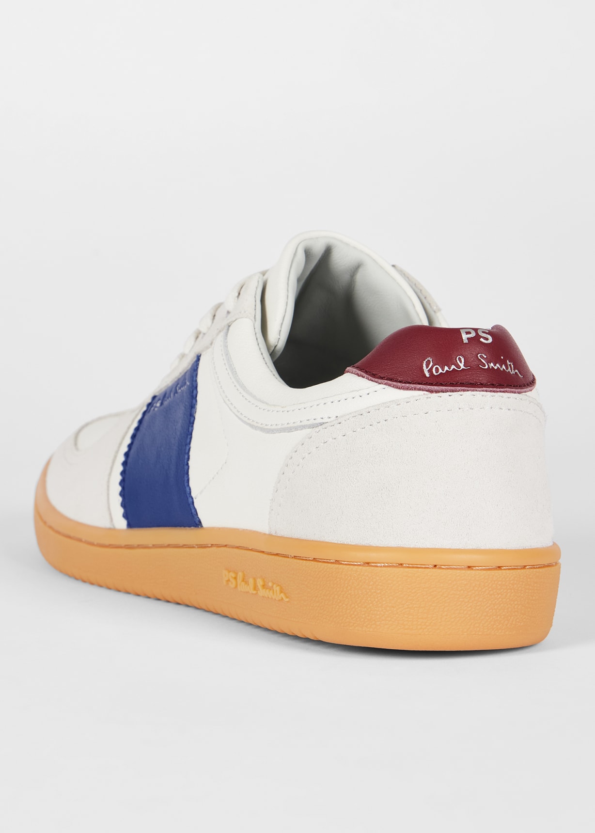 Men's White Leather 'Roberto' Trainers