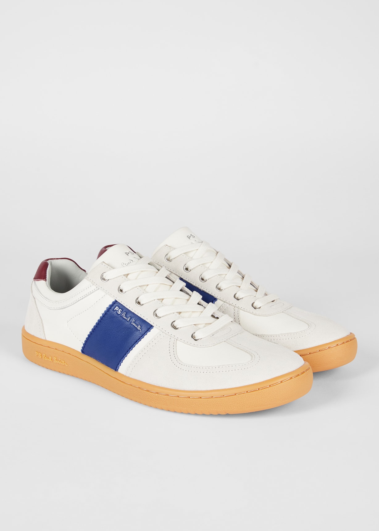 Men's White Leather 'Roberto' Trainers