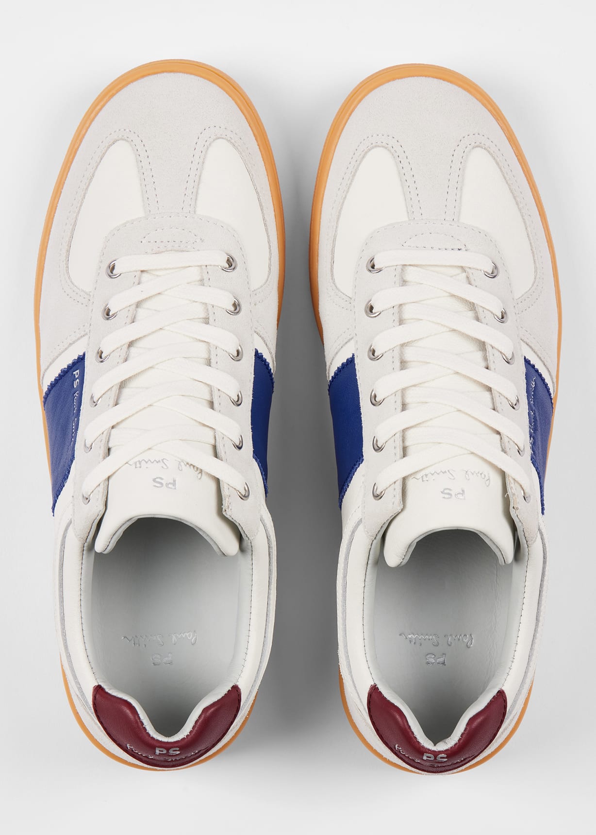 Men's White Leather 'Roberto' Trainers