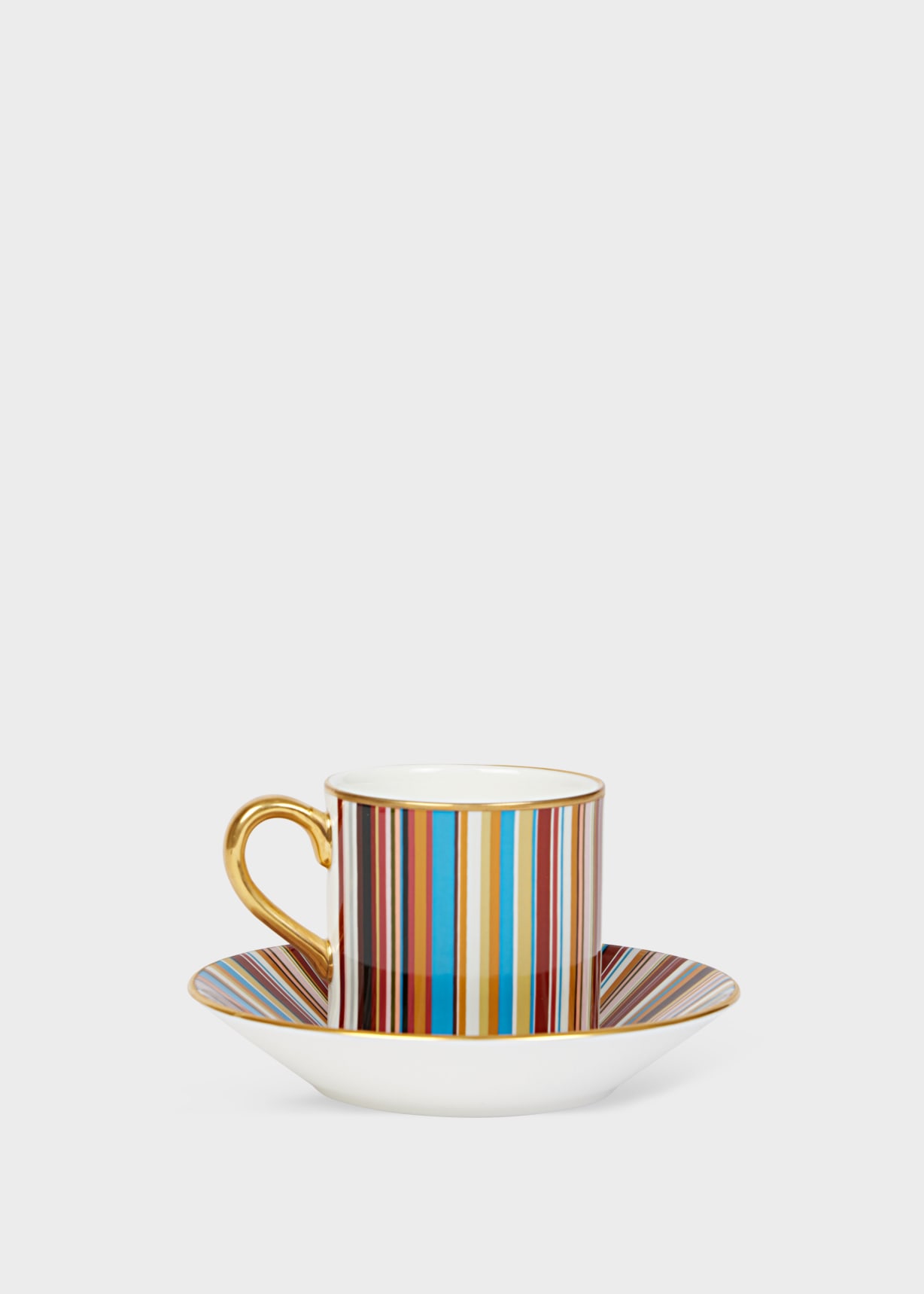 Our Made in England Signature Stripe Espresso Cup and Saucer
