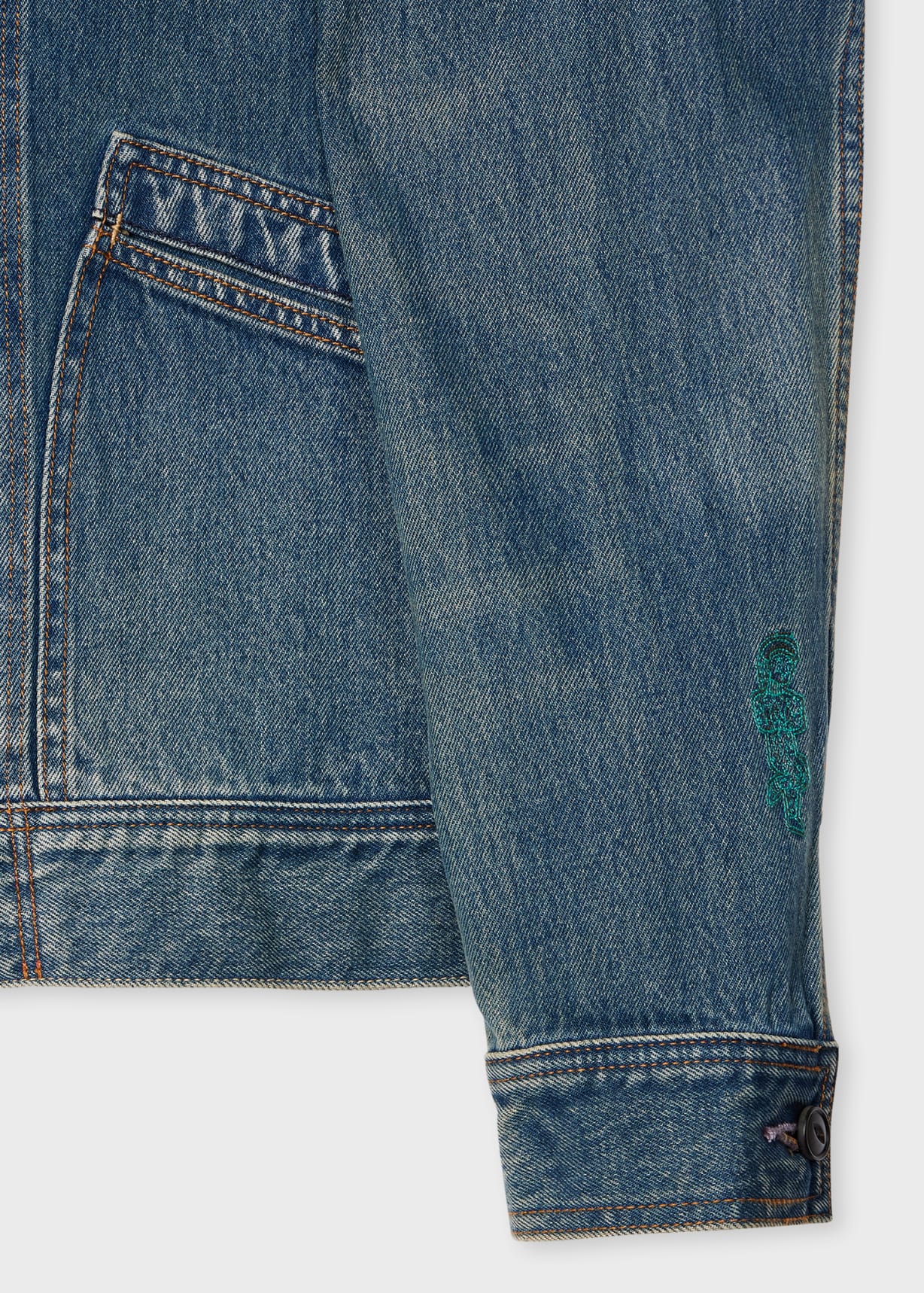 Men's 'Little Beasts' Embroidered Denim Jacket