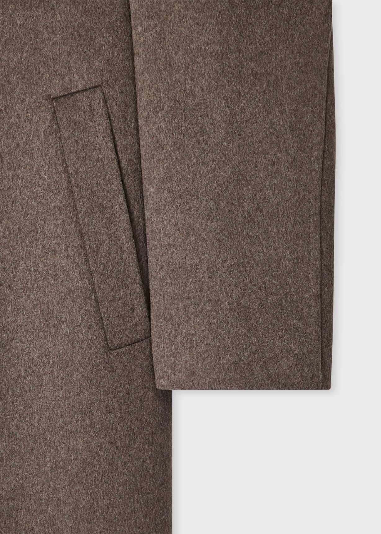 Men's Taupe Wool-Cashmere Overcoat