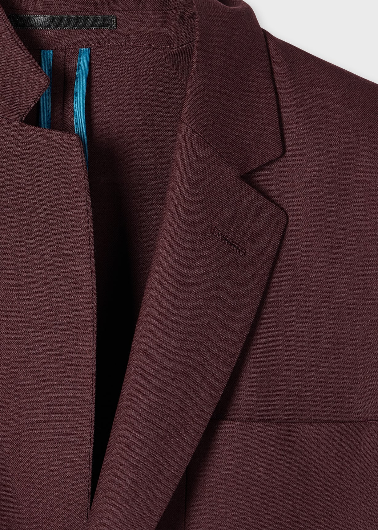 Men's Burgundy Wool Unlined Blazer