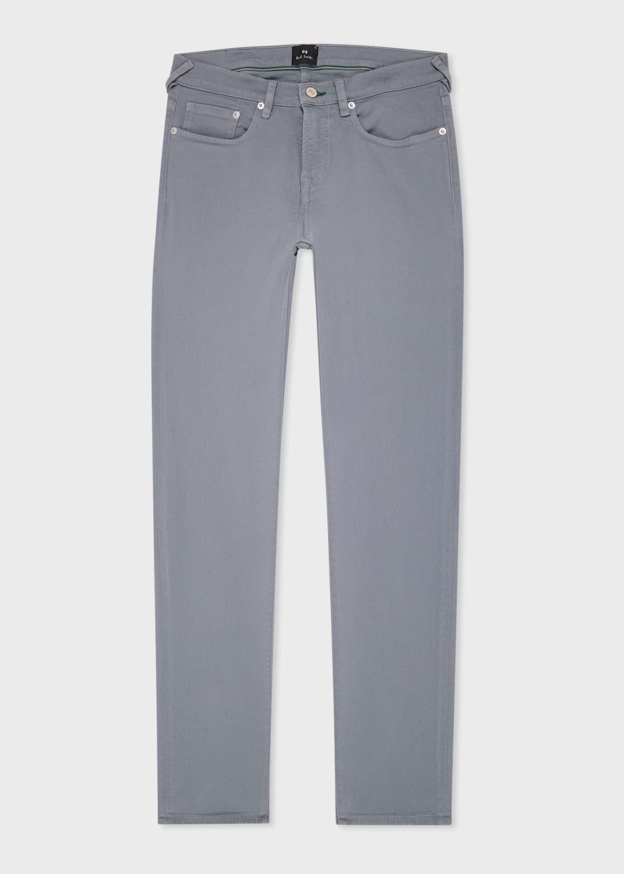 Men's Mid Grey Tapered-Fit Garment Dyed Jeans