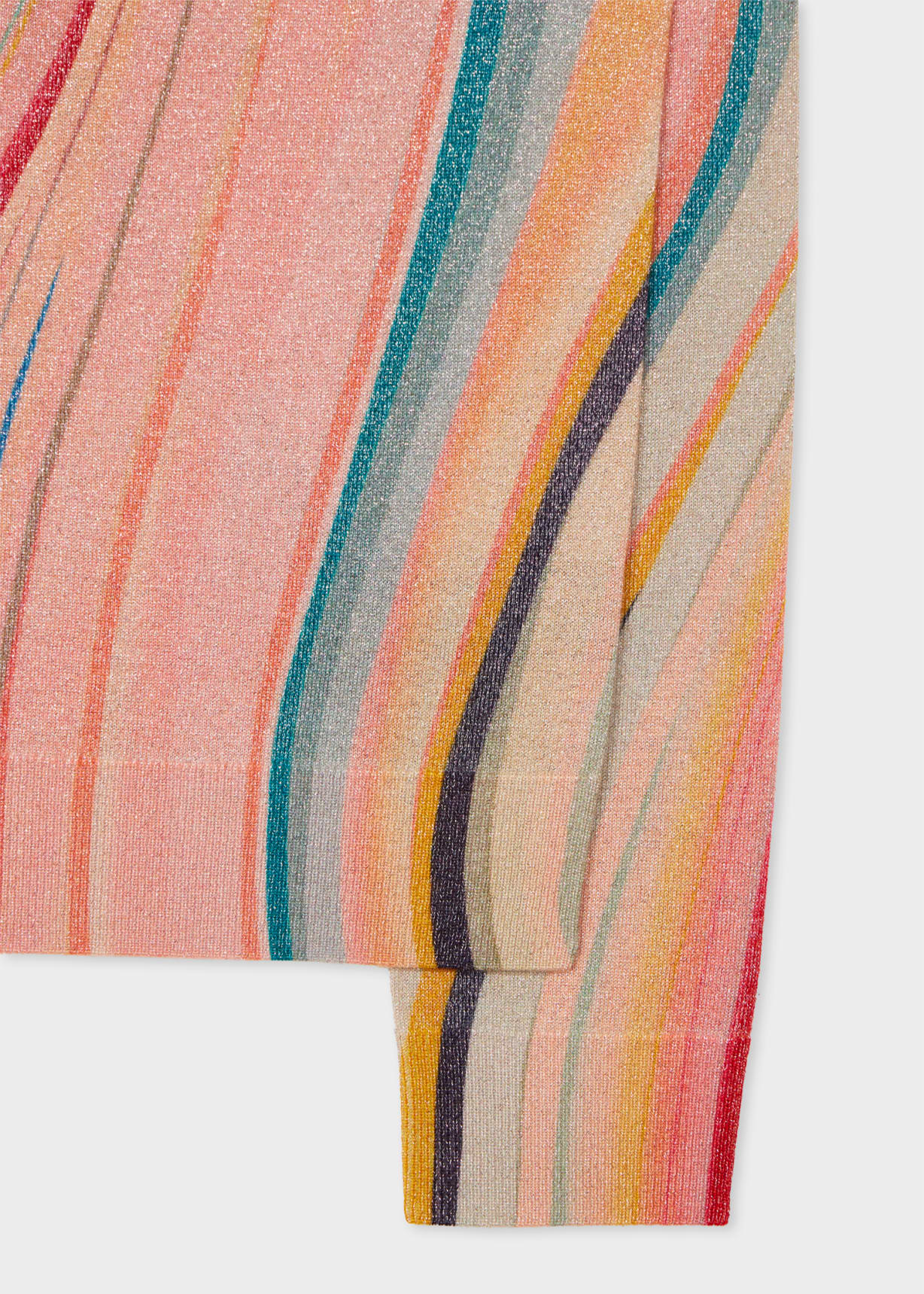 Women's Glitter 'Swirl' Wool-Blend Turtle Neck Sweater