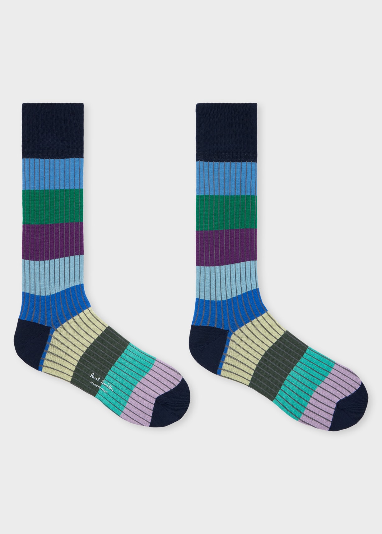 Ribbed Colour Block Socks Paul Smith