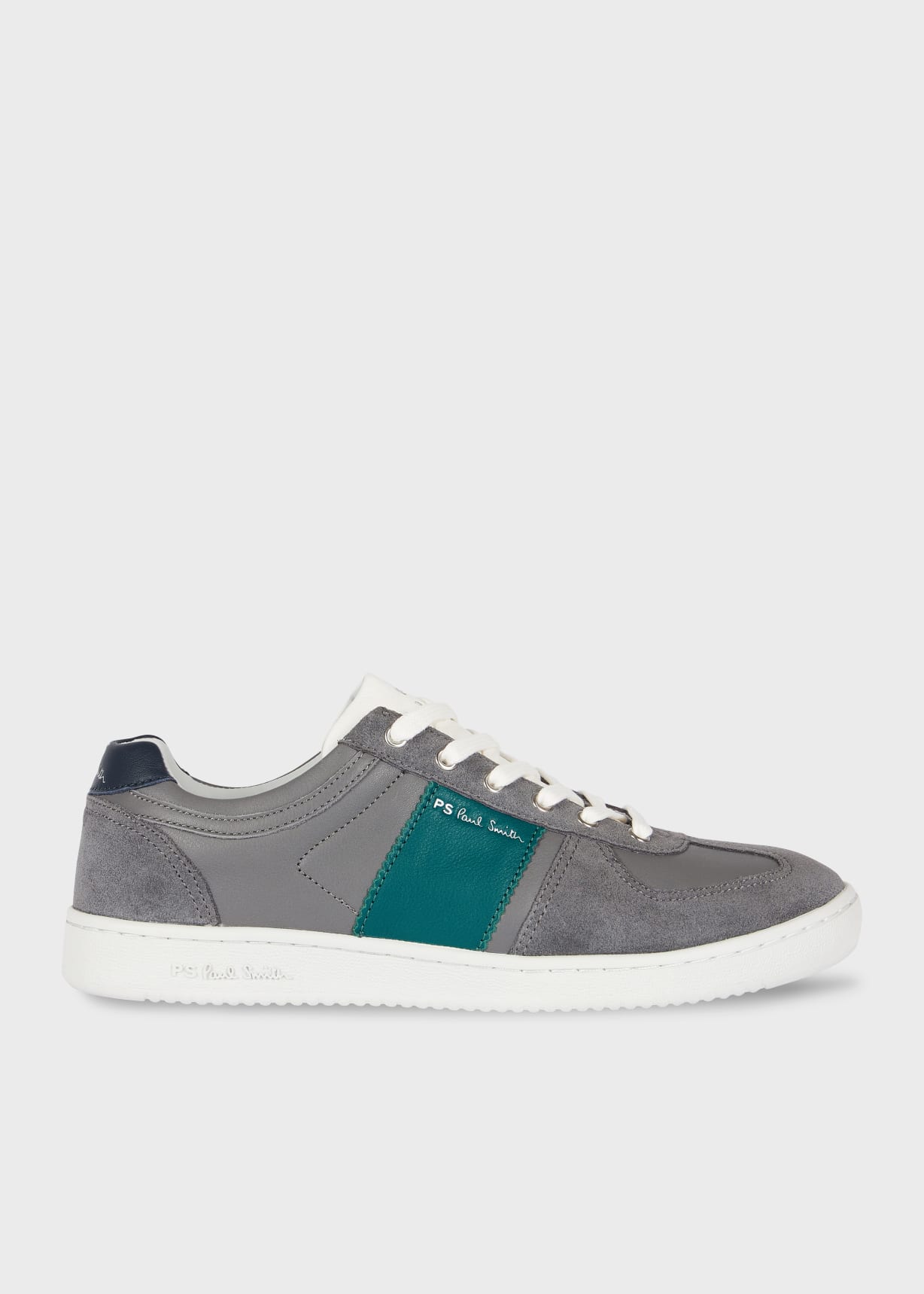Men's Grey Leather 'Roberto' Trainers
