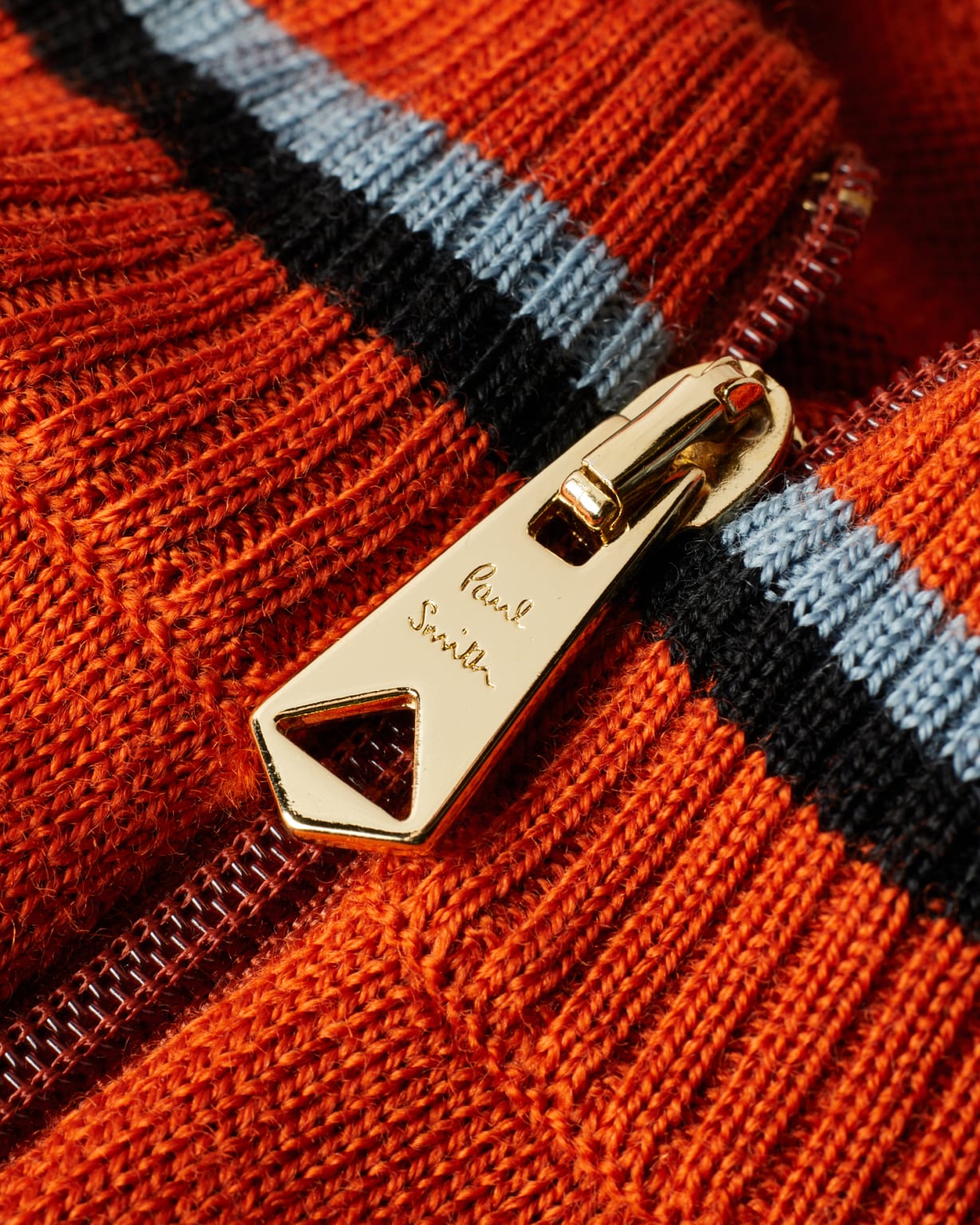 Men's Burnt Orange Merino Wool Knitted Cycle Jersey