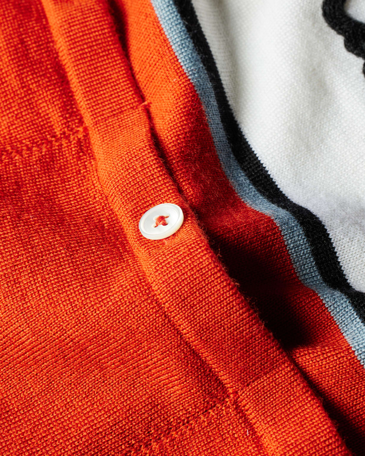 Men's Burnt Orange Merino Wool Knitted Cycle Jersey