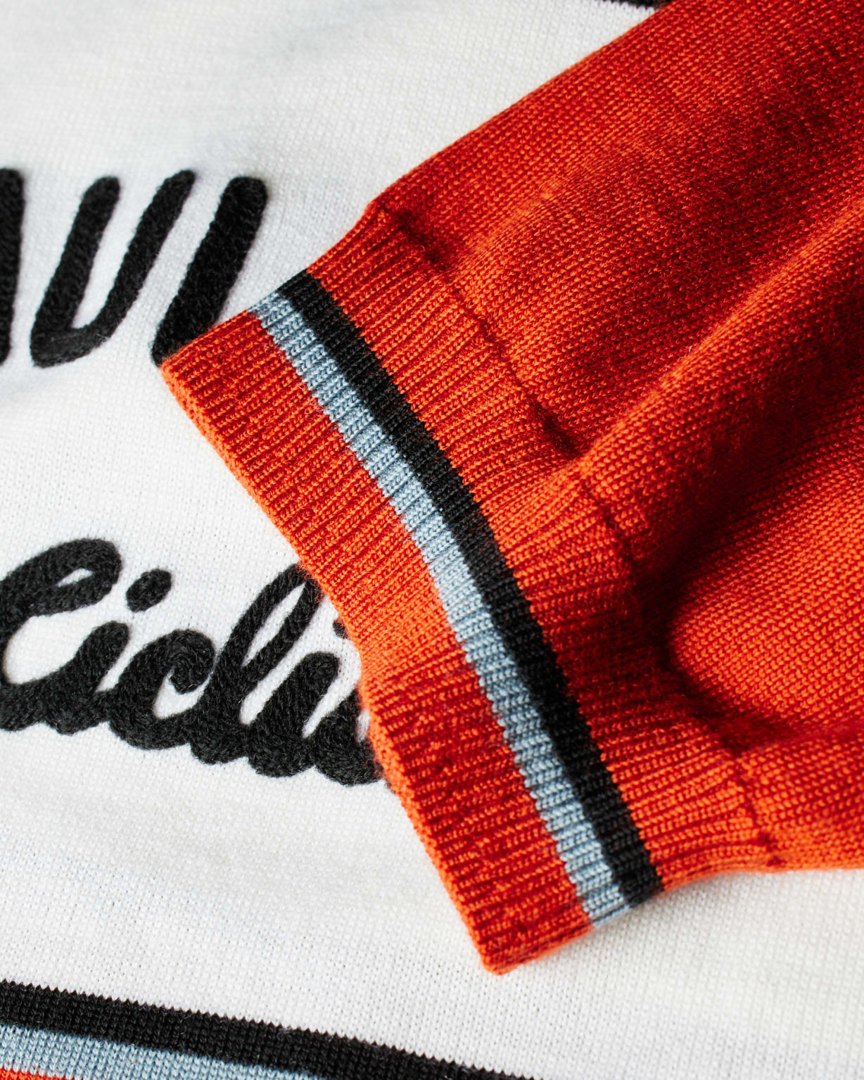 Men's Burnt Orange Merino Wool Knitted Cycle Jersey