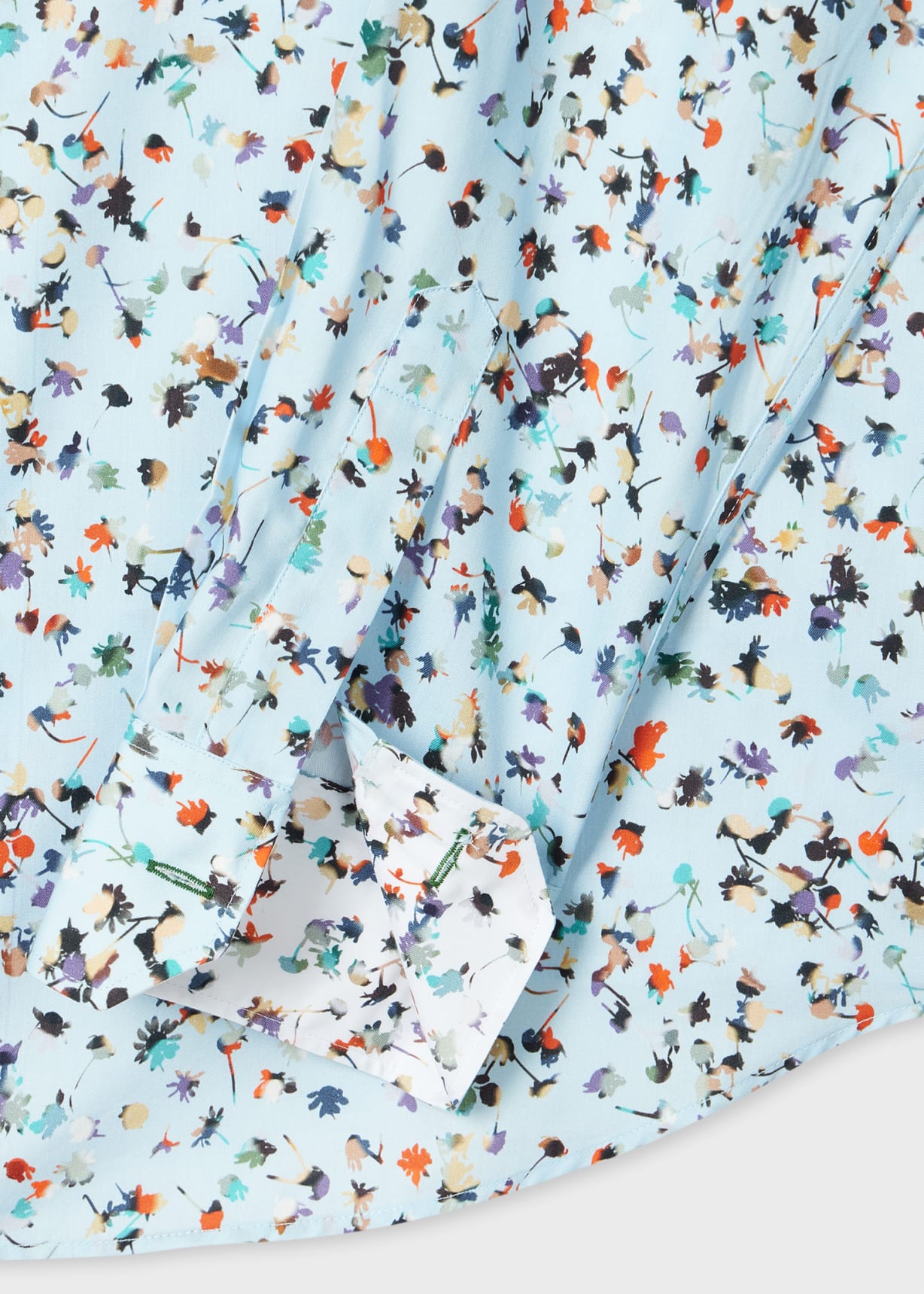 Men's Tailored-Fit Pale Blue 'Multi Daisy' Print Shirt