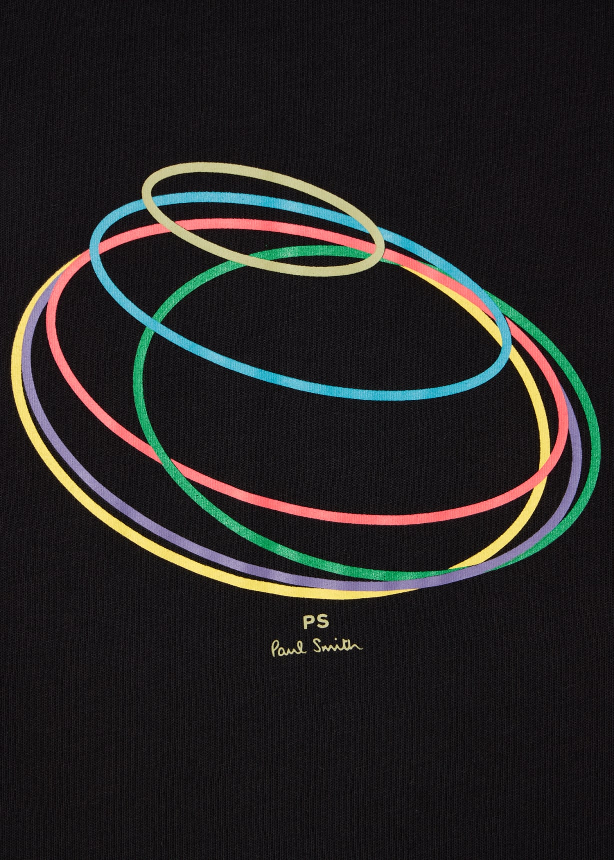 Black Organic Cotton 'Rings' T-Shirt Paul Smith