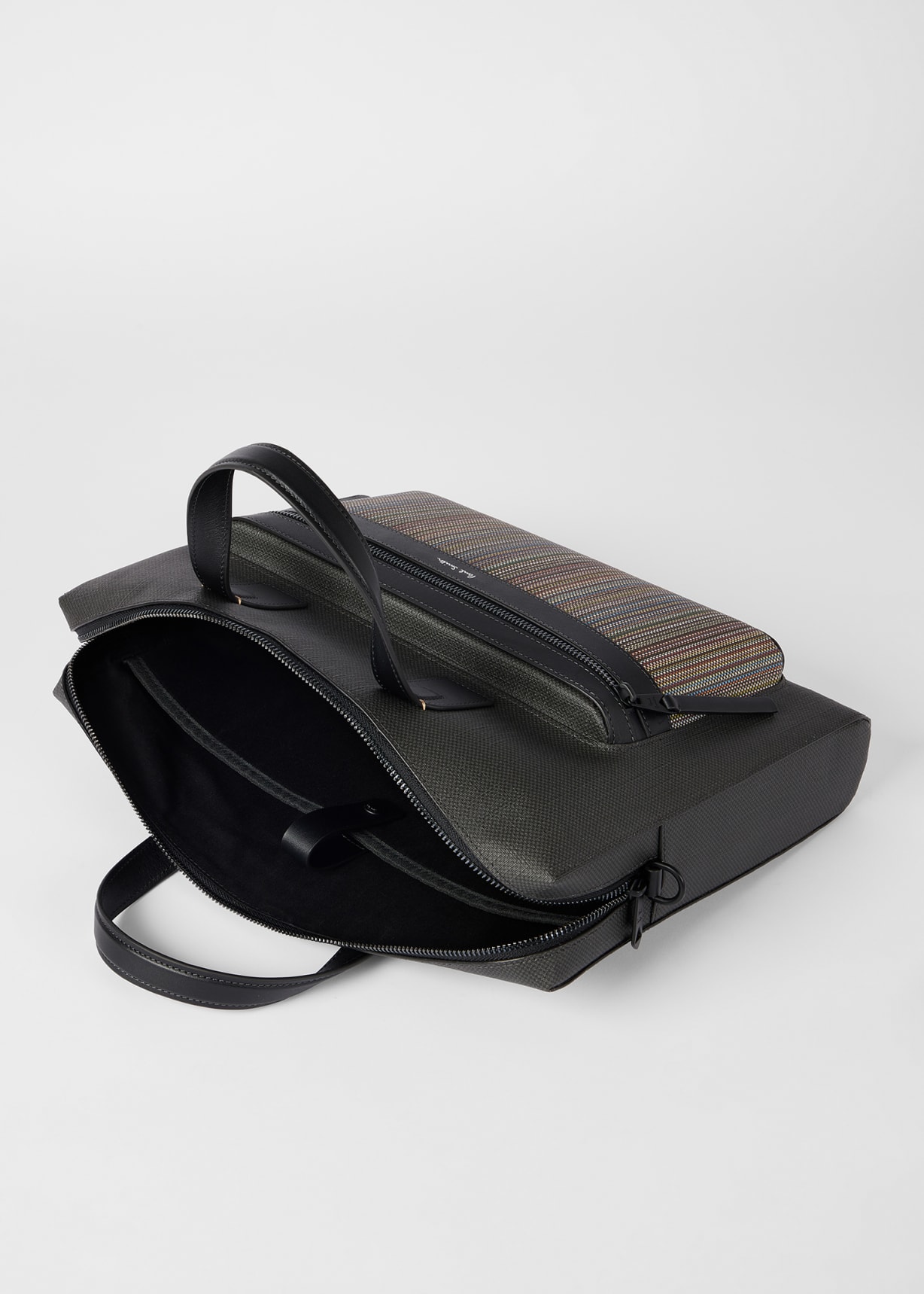 Men's 'Signature Stripe' Coated Canvas Folio