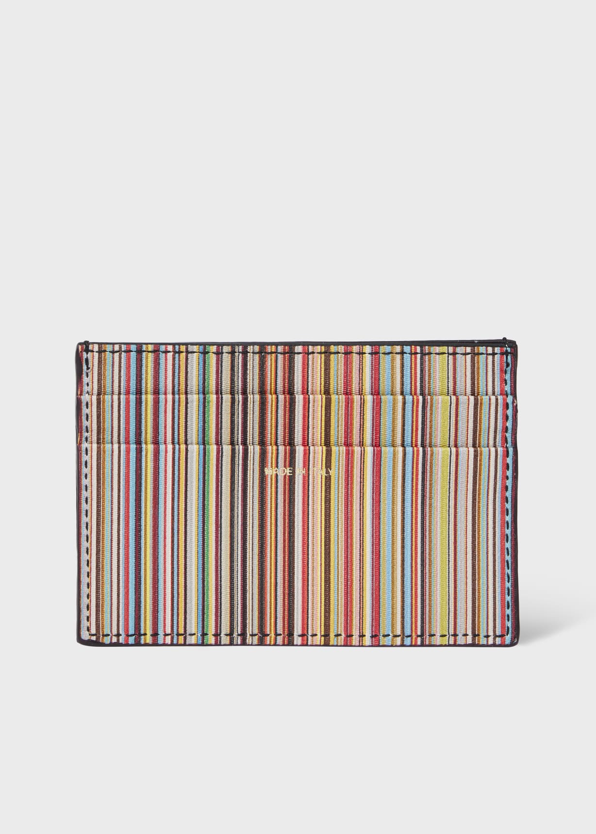 Burgundy 'Signature Stripe' Card Holder
